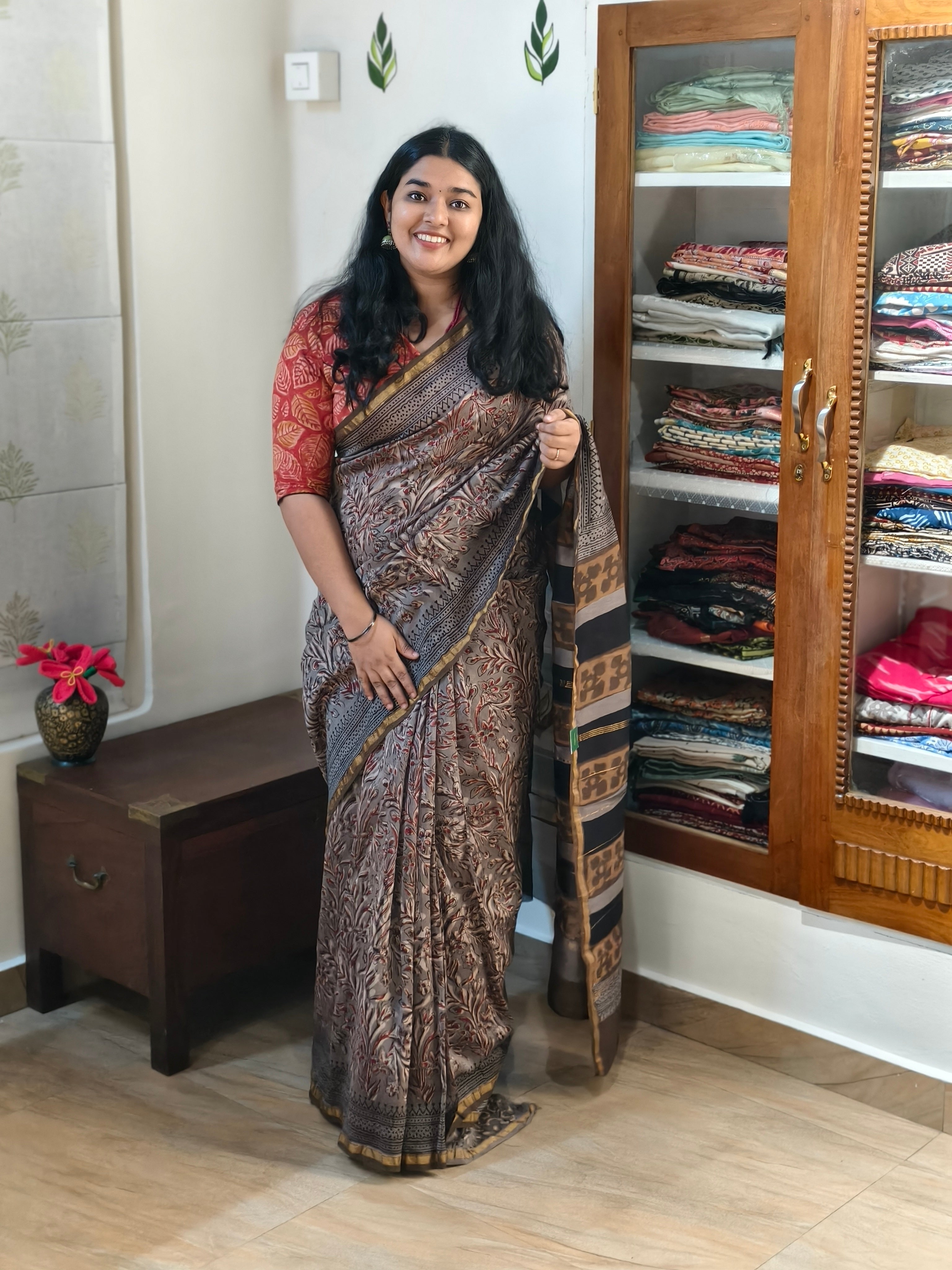 Chanderi Saree – Trinika by Meriam