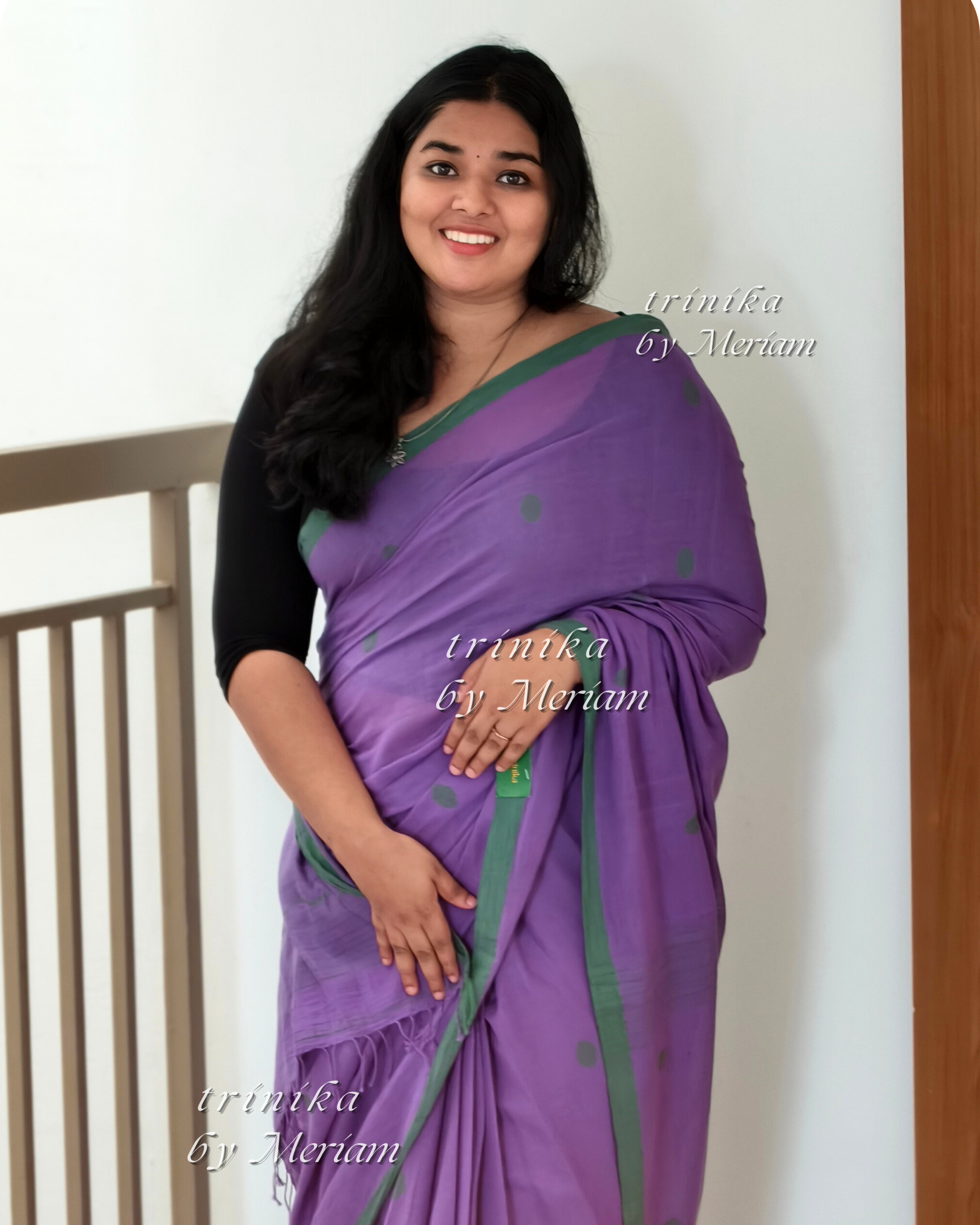 Purple Jamdani Saree – Trinika by Meriam